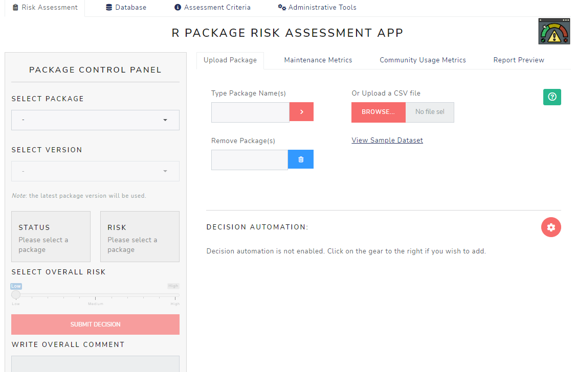 Get Started with {riskassessment} • riskassessment